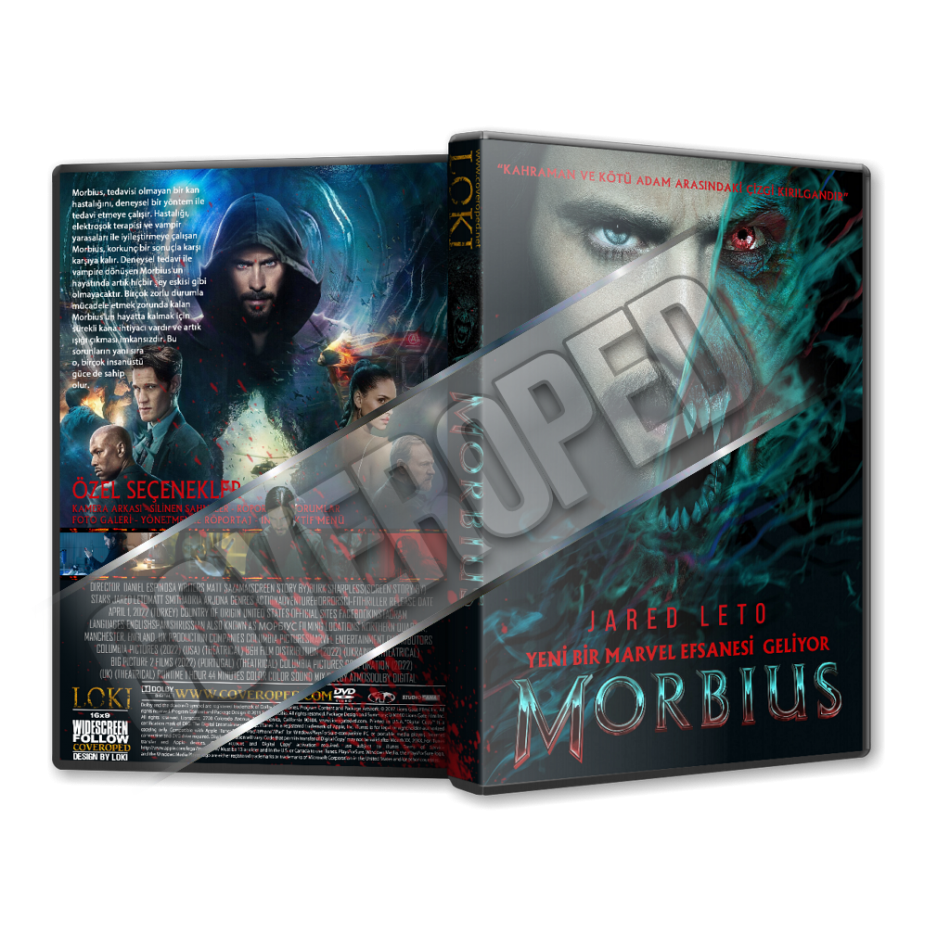 Morbius - 2022 Türkçe Dvd Cover Tasarımı