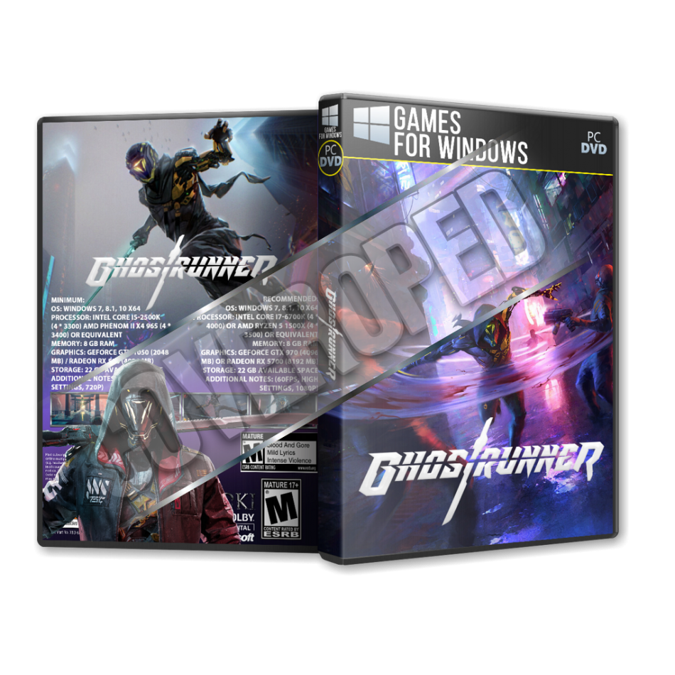 Ghostrunner Pc Game Dvd Cover Tasarımı